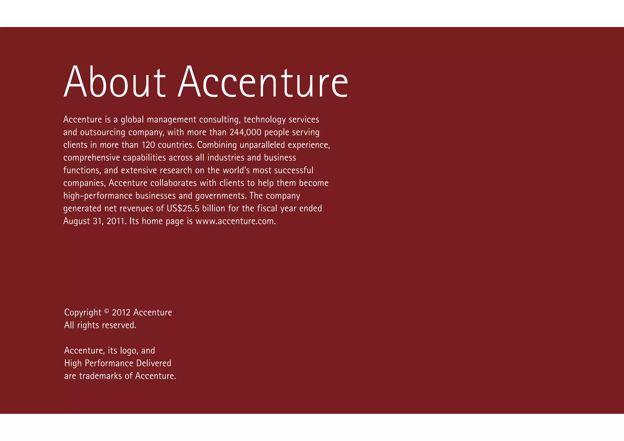 Accenture BPO brochure | PDF