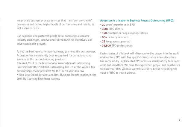 Accenture BPO brochure | PDF | Business Accounting & Finance | Business
