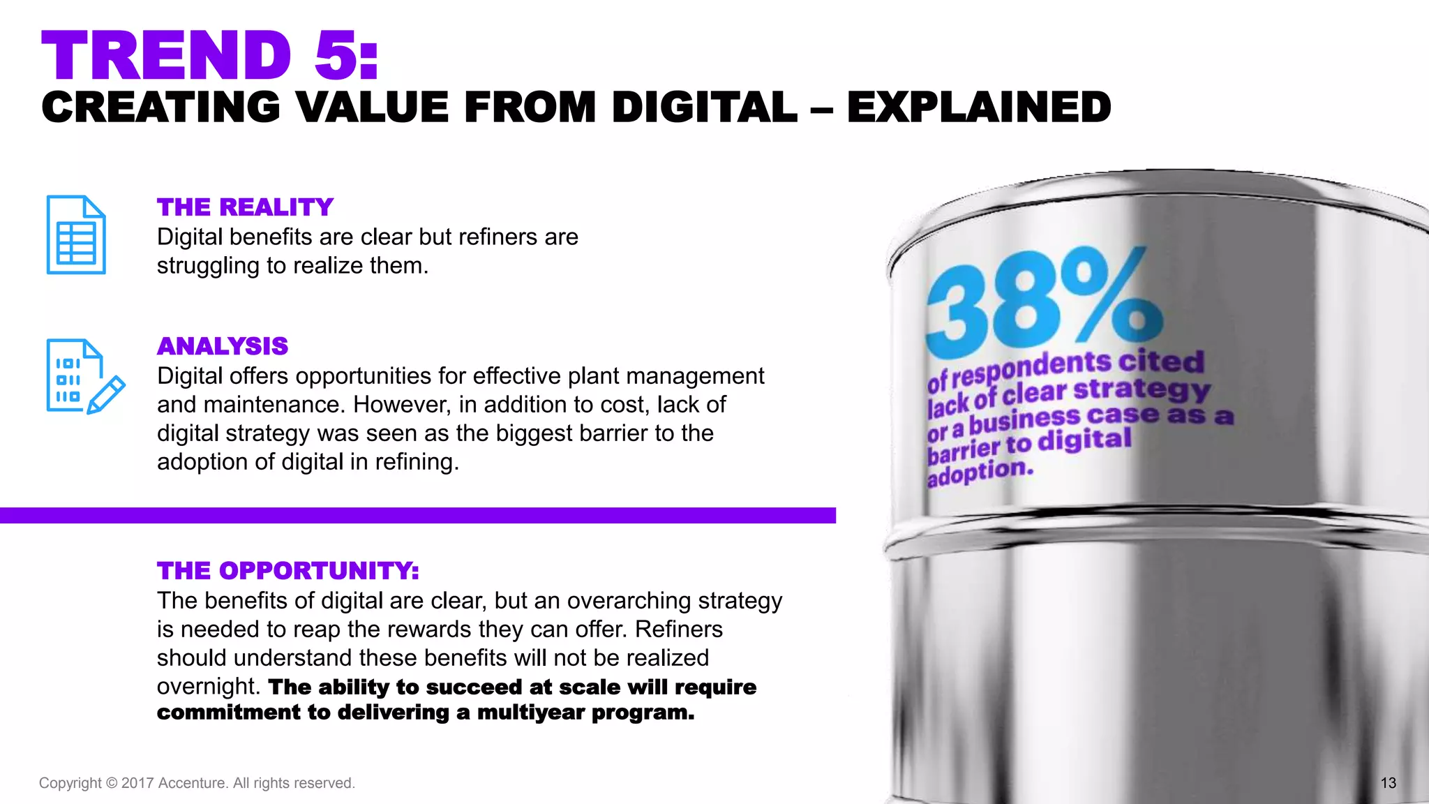 The Connected Refinery – Accenture 2017 Digital Refining Survey | PPTX