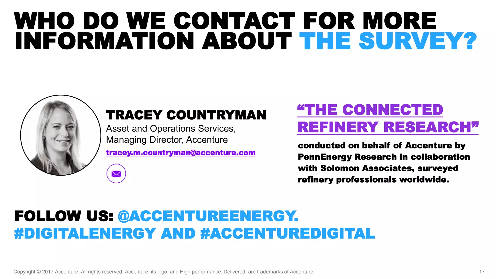The Connected Refinery – Accenture 2017 Digital Refining Survey | PPTX