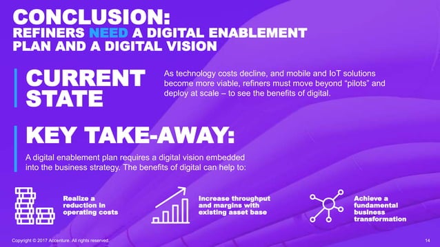 The Connected Refinery – Accenture 2017 Digital Refining Survey | PPTX