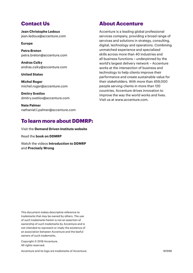 Accenture Demand Driven MRP Roadmap | PDF | Logistics | Business