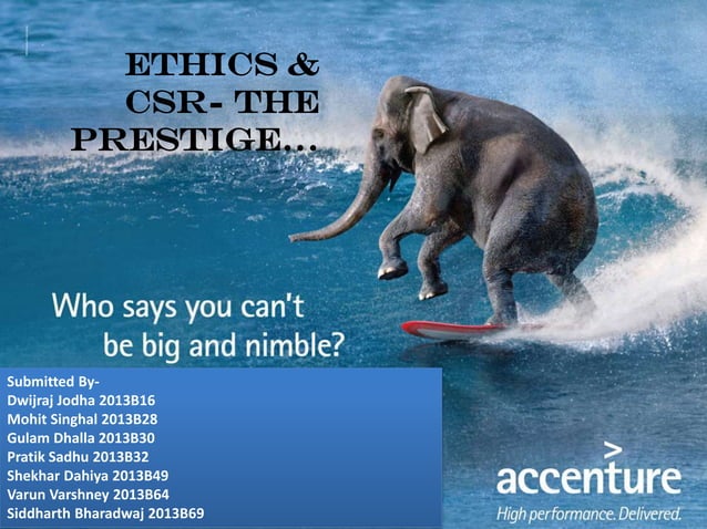 Accenture csr (in and out) | PPTX | Business Accounting & Finance ...