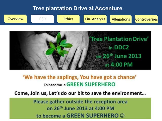 Accenture csr (in and out) | PPTX | Business Accounting & Finance ...