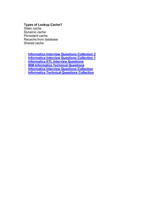 Accenture informatica interview question answers | PDF