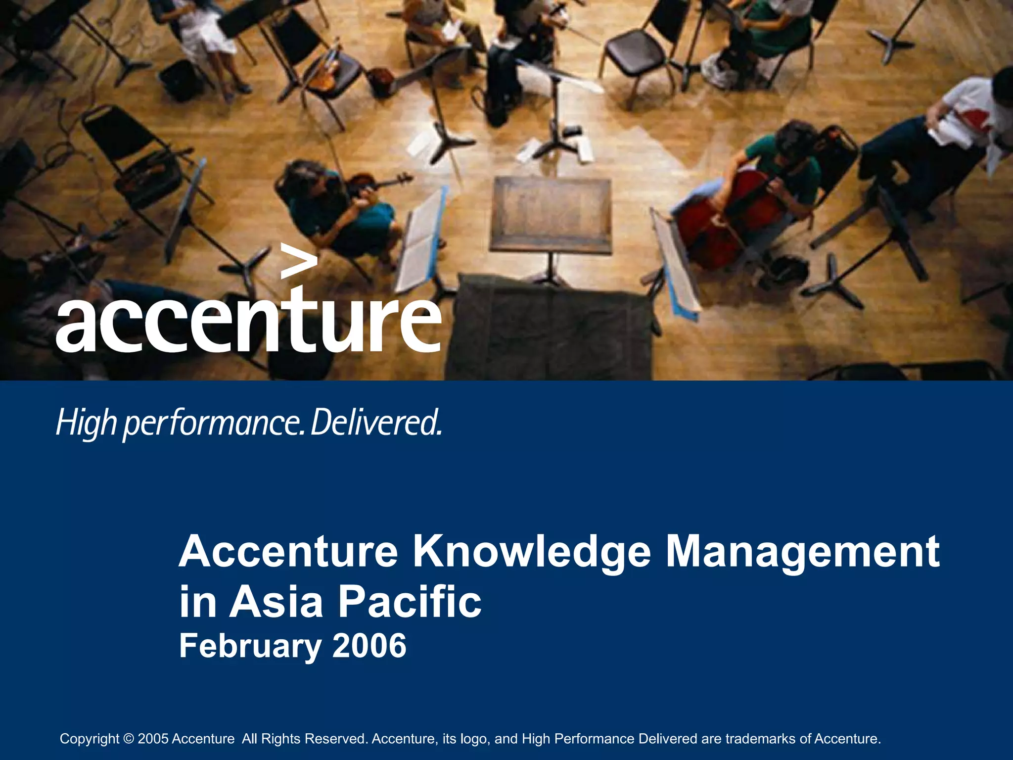 Accenture Knowledge Management in Asia Pacific | PPT
