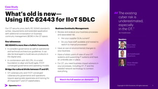OT Security Architecture & Resilience: Designing for Security Success | PDF