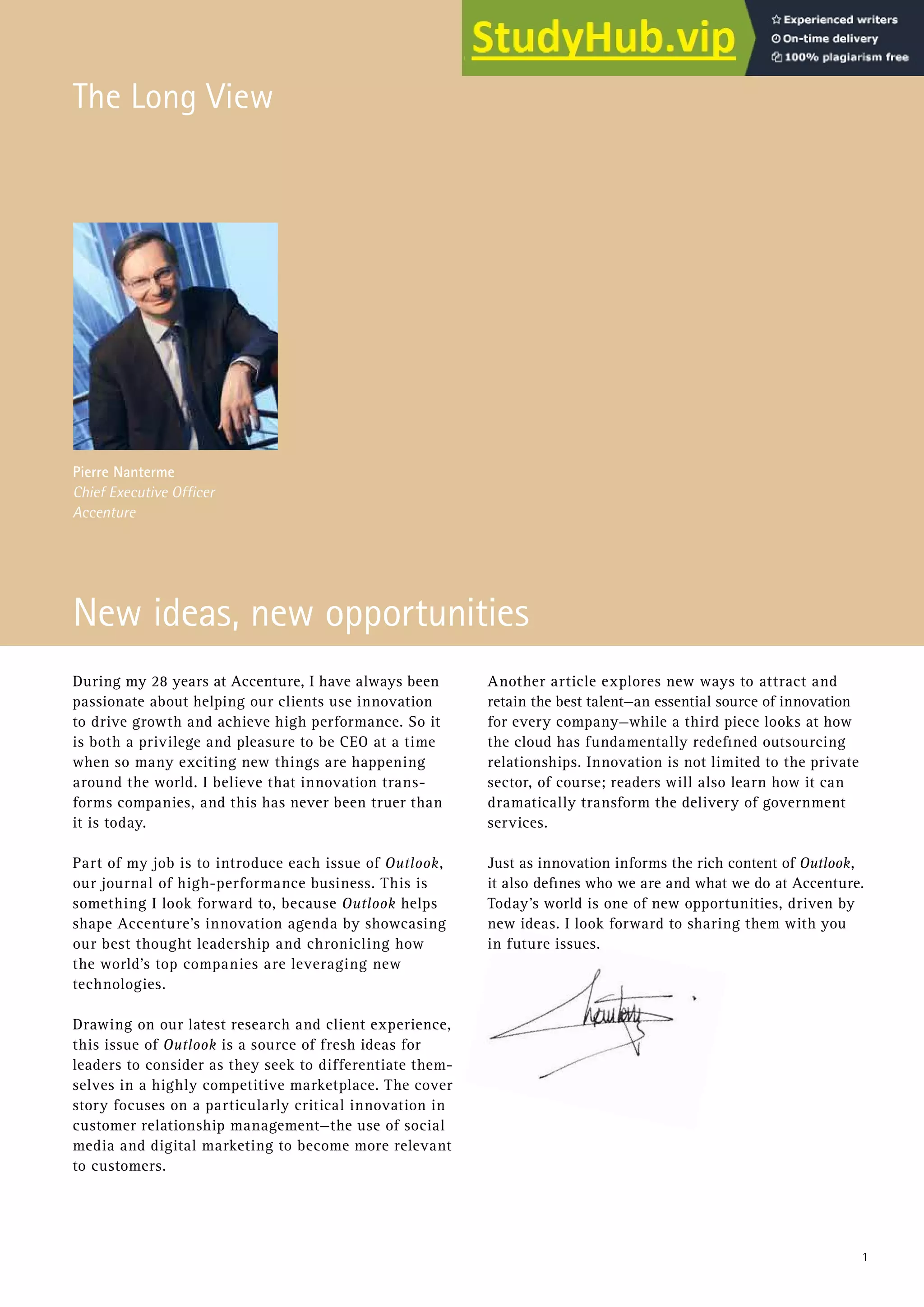 Accenture Outlook Journal February 2011 | PDF