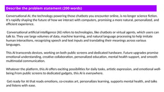 ChatterBot - Interactive Conversational AI Agent | PPTX