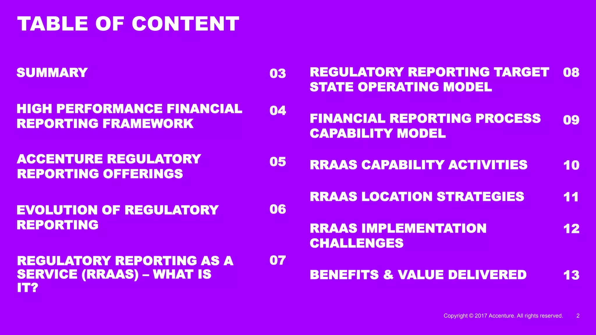 Accenture Regulatory Reporting As A Service | PPTX