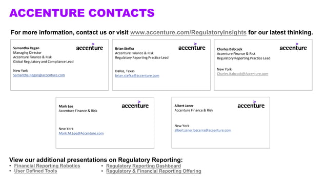 Accenture Regulatory Reporting As A Service | PPTX