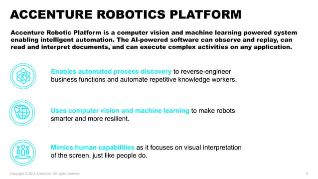 Accenture Robotics Platform | PPTX | Robotics | Technology & Computing
