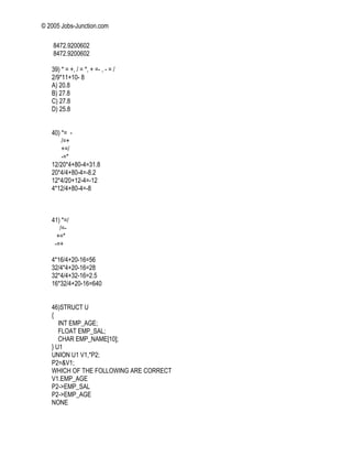 Accenture sample paper_3 | PDF | Programming Languages | Computing