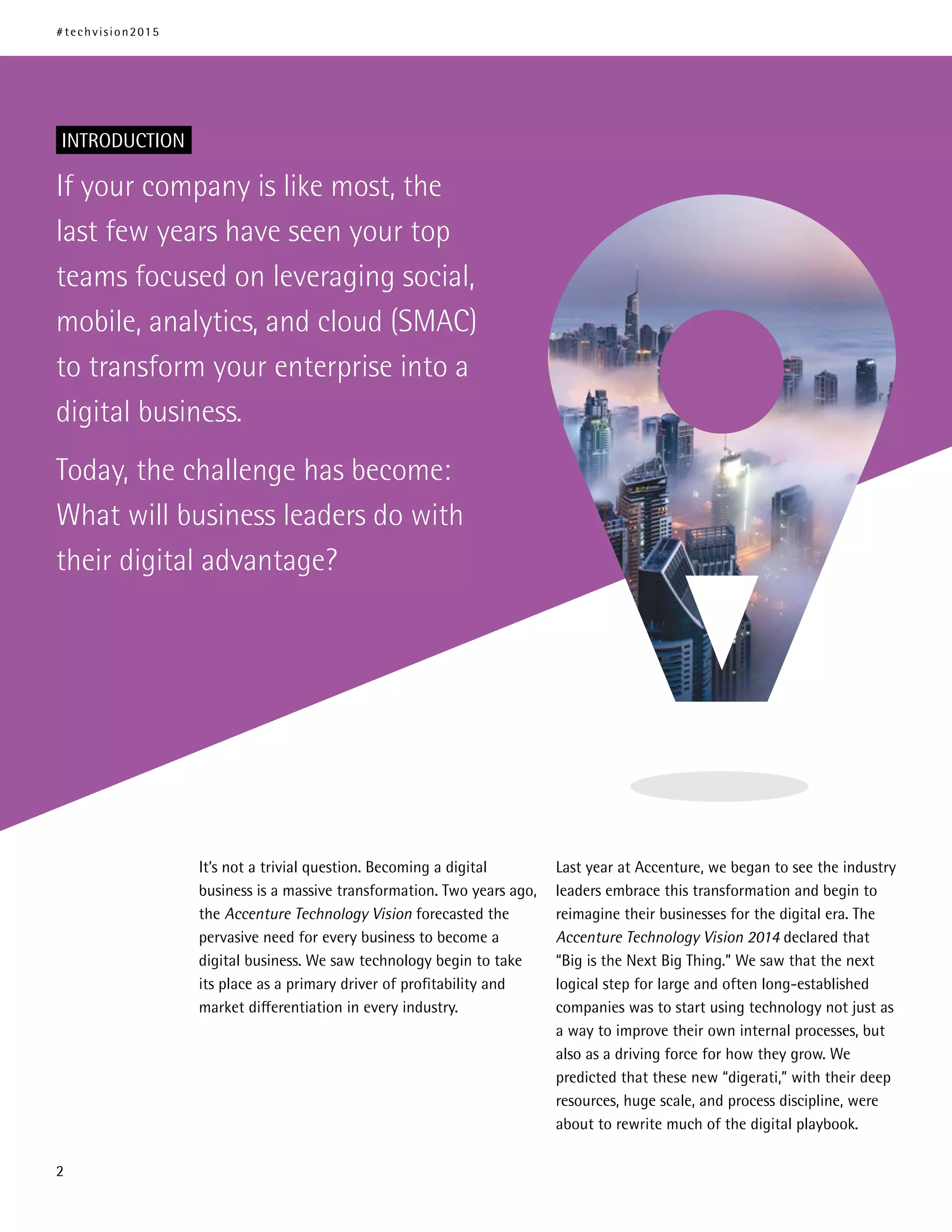 Accenture technology vision 2015 | PDF