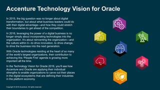 Accenture Technology Vision for Oracle - 2016 | PPT