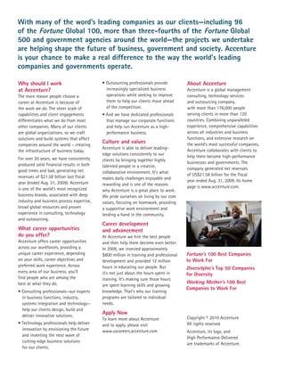 Accenture Us Careers Brochure | PDF