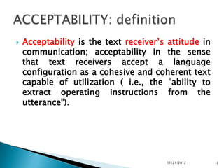 Acceptability | PPTX