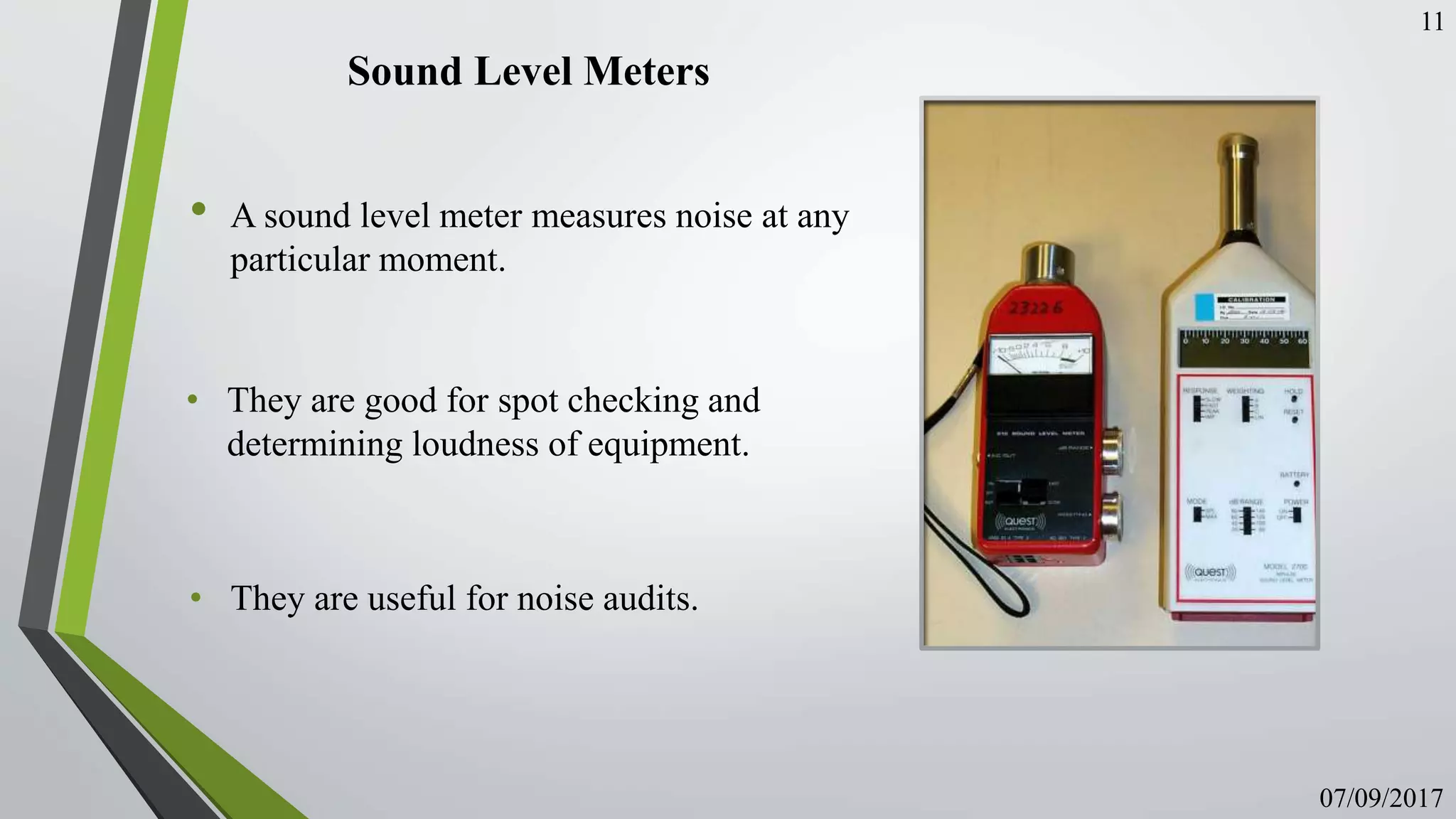 Acceptable outdoor and indoor noise levels audit | PPTX