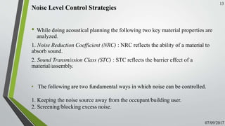 Acceptable outdoor and indoor noise levels audit | PPTX