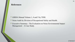 Acceptable outdoor and indoor noise levels audit | PPTX