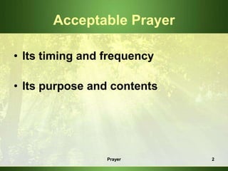 Acceptable prayer 1 | PPTX