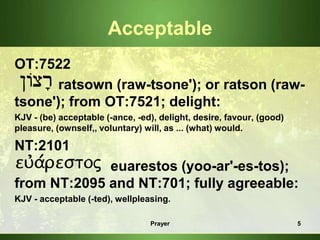 Acceptable prayer 1 | PPTX