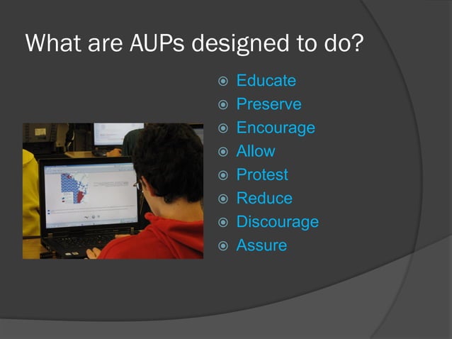 Acceptable use policies ppt | PDF | Technology & Computing