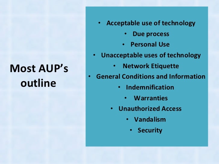Acceptable Use Policy Acceptable Use Policy