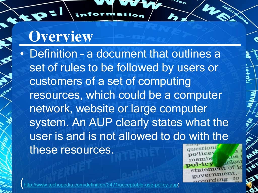 Acceptable Use Policy Acceptable Use Policy