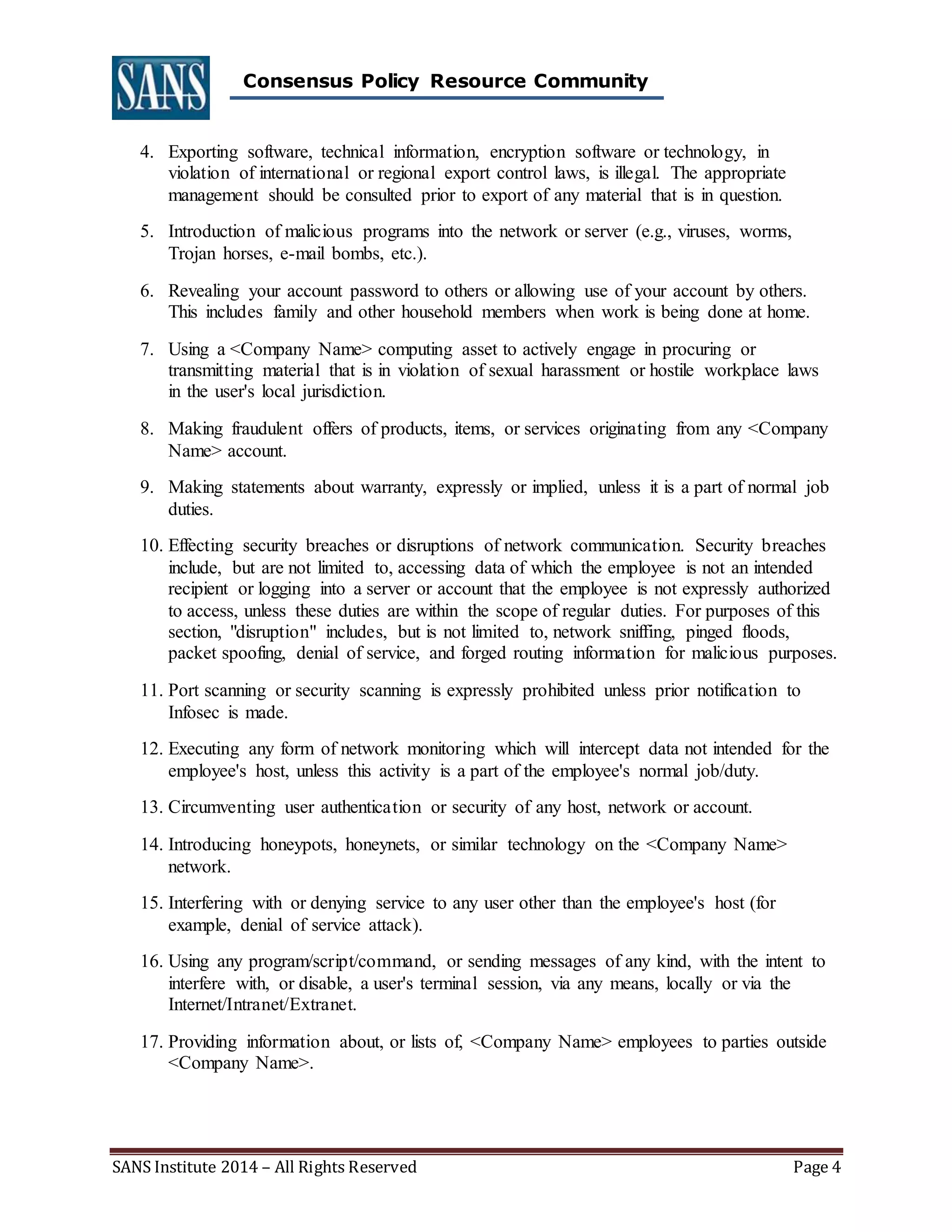 POLITICA DE USO ACEPTABLE DE ACTIVOS DE INFORMACIÓN | DOCX