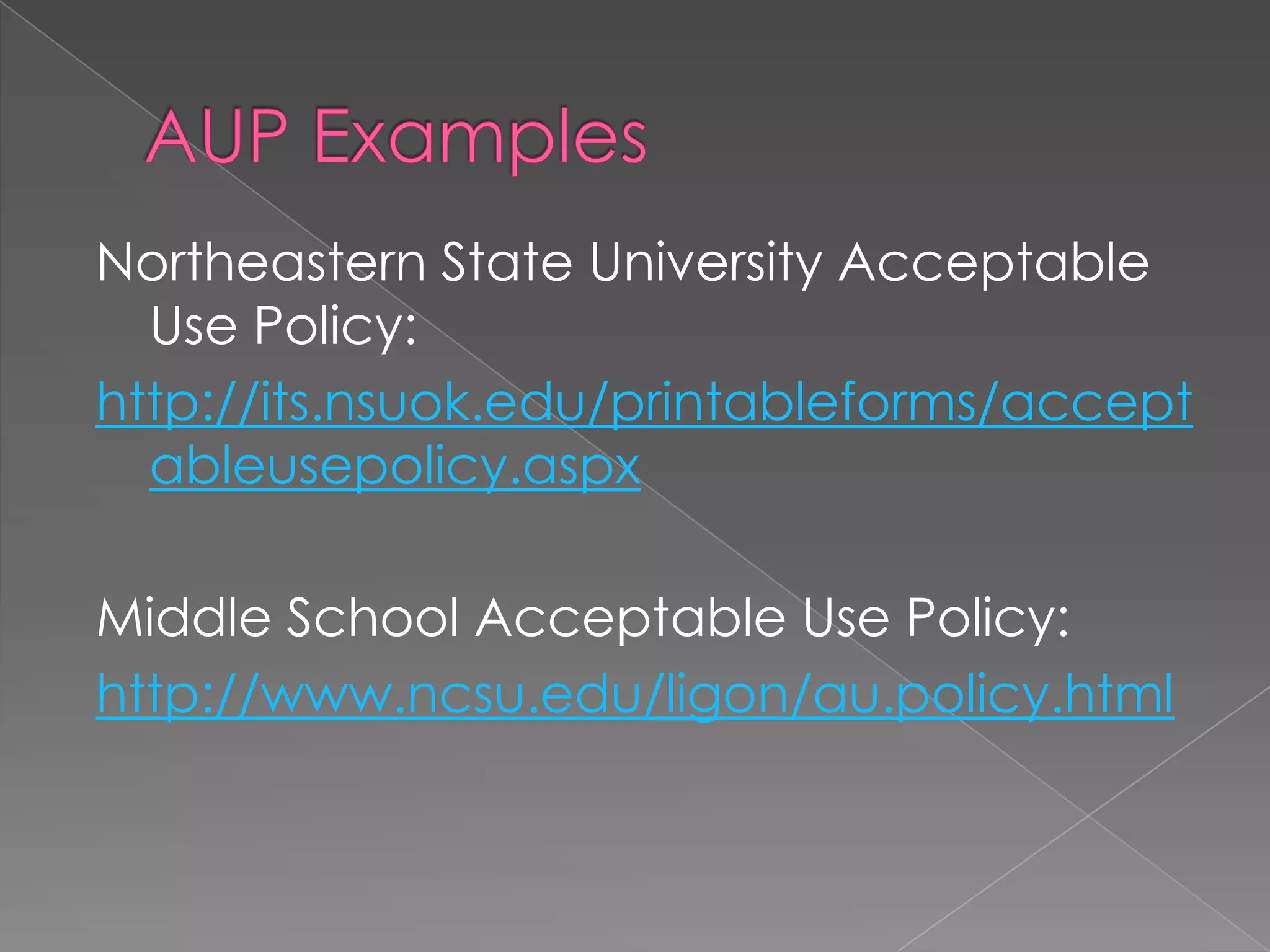 Acceptable use policy | PPTX