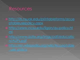 Acceptable use policy | PPTX