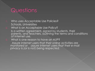 Acceptable use policy | PPTX