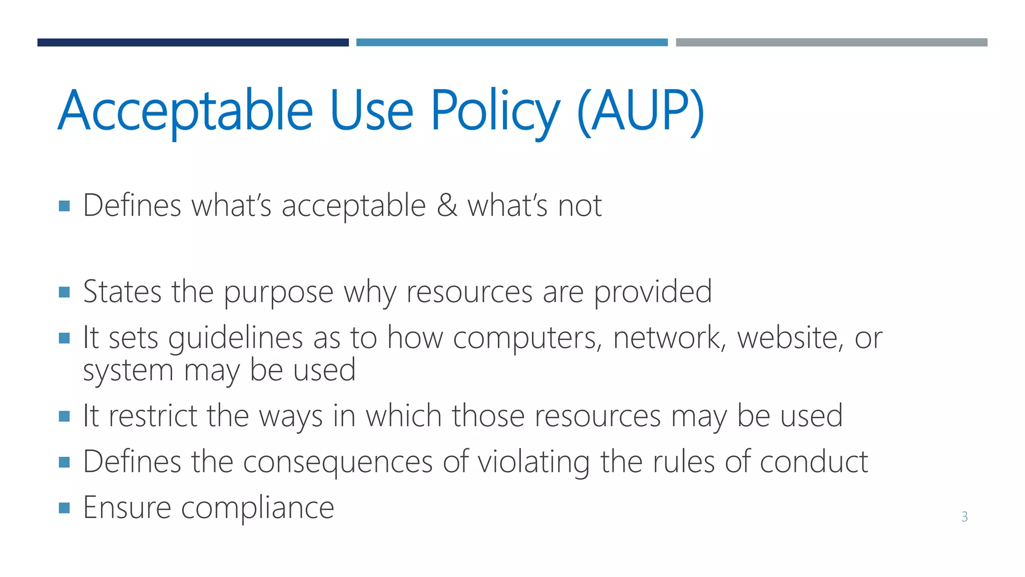 Acceptable Use Policy Making | PPTX