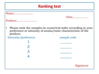 Acceptance-preference test | PPTX