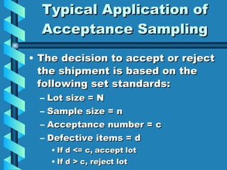 Acceptance Sampling2 | PPT