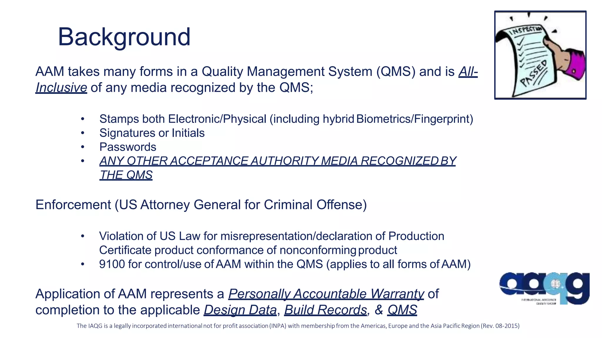 Acceptance authority as9100-d - traceability (1) | PPTX