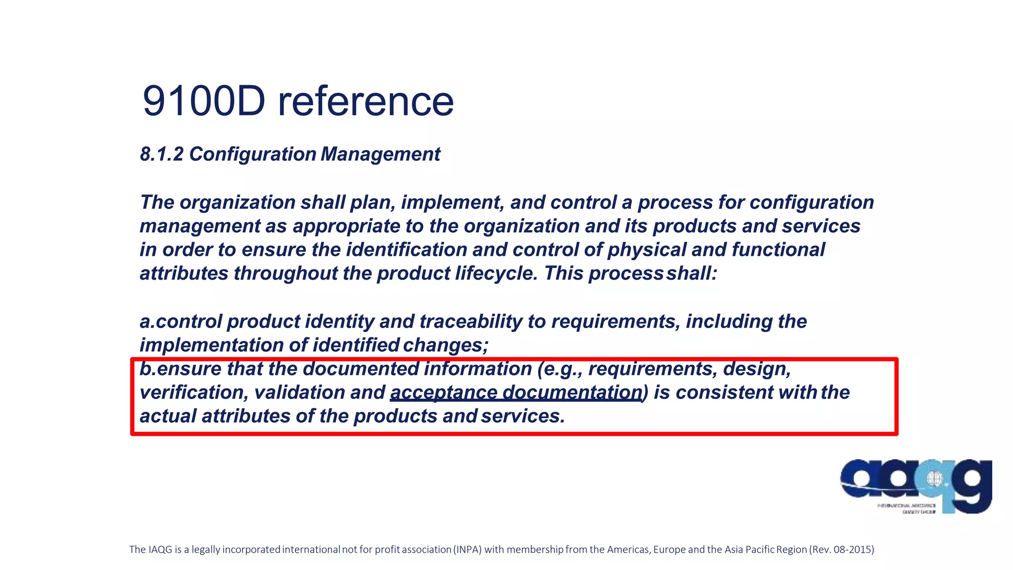 Acceptance authority as9100-d - traceability (1) | PPTX