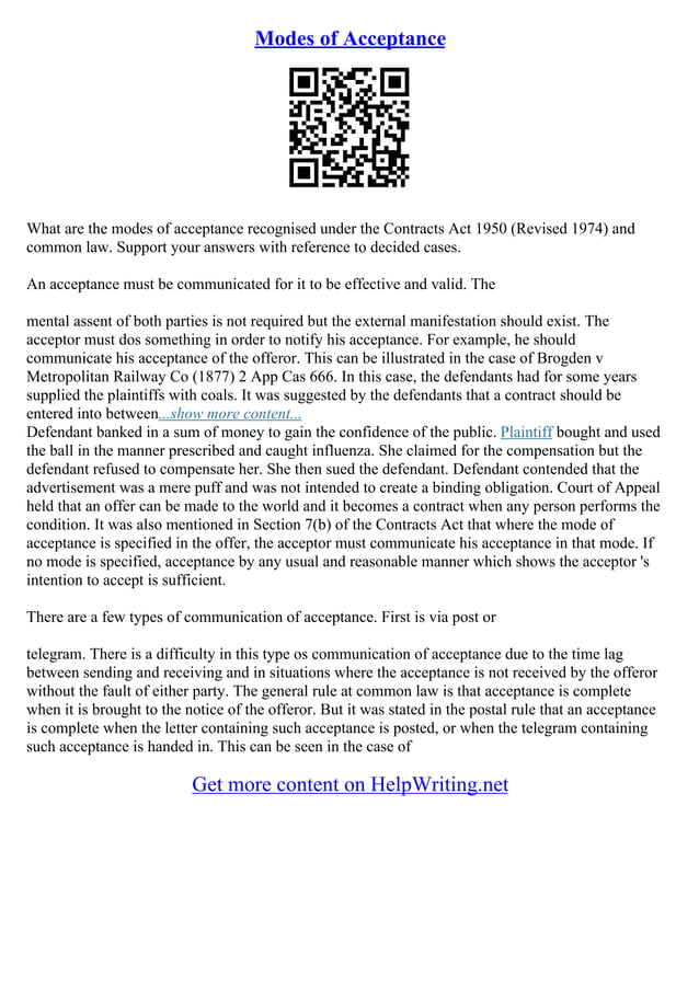 Acceptance Essay Examples | PDF | Law