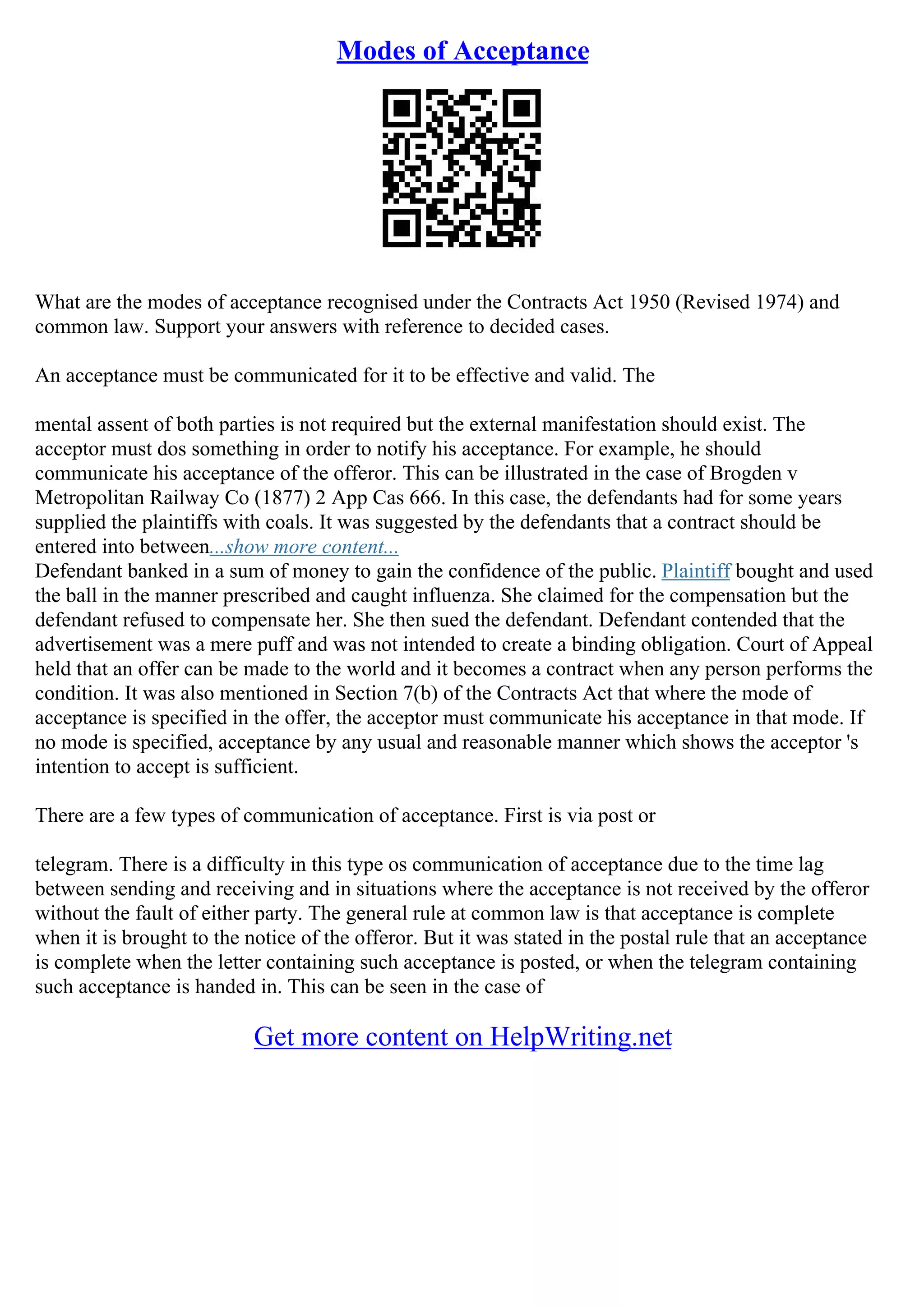 Acceptance Essay Examples | PDF