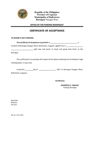 Acceptance letter | PDF