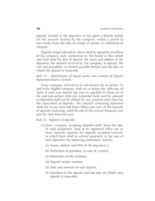 Acceptance of deposits | PDF