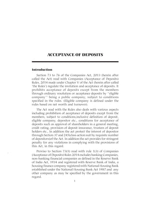 Acceptance of deposits | PDF