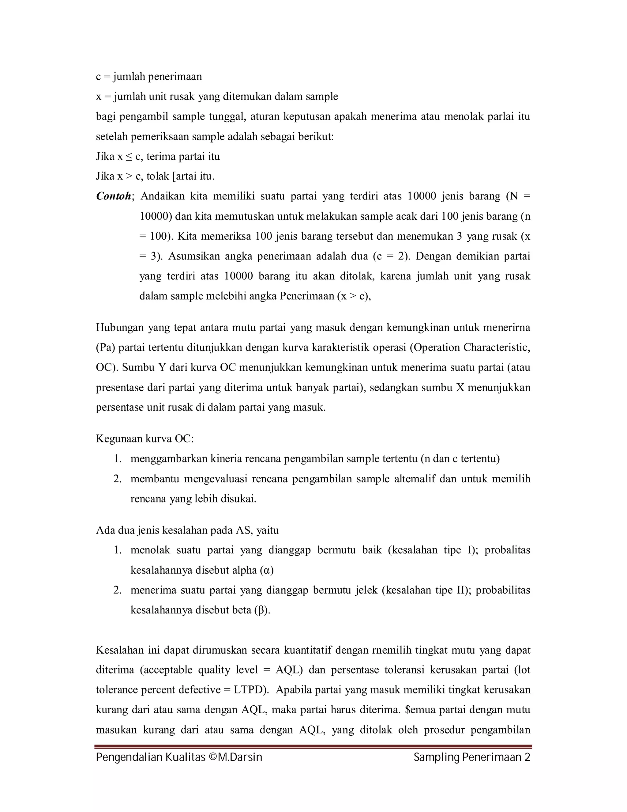 Acceptance sampling | PDF