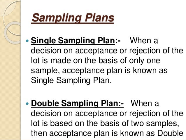Acceptance Sampling