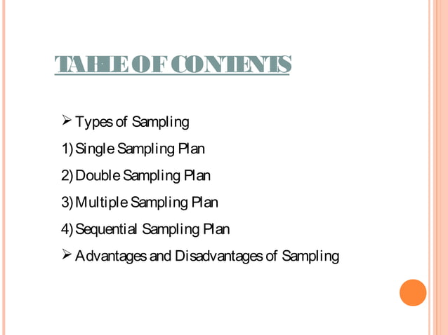 Acceptance sampling | PPT | Free Download