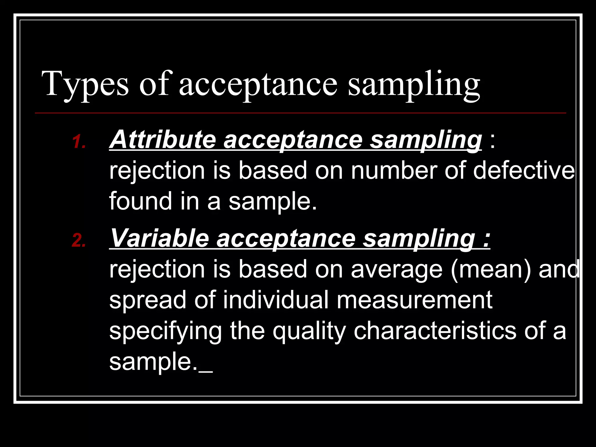 Acceptance sampling | PPT