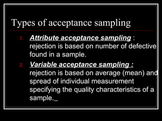 Acceptance sampling | PPT