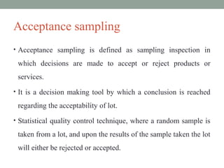 Acceptance sampling | PPT