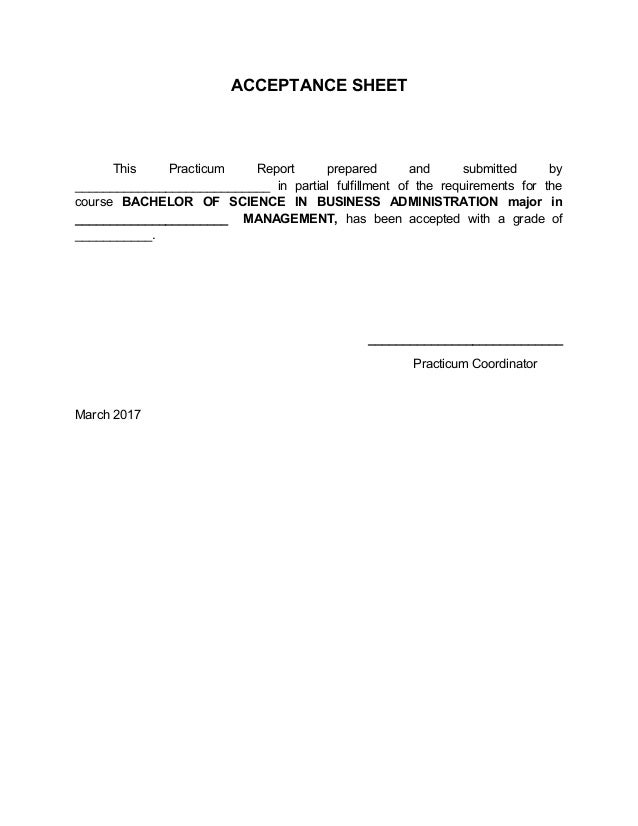 User Acceptance Sign Off Form